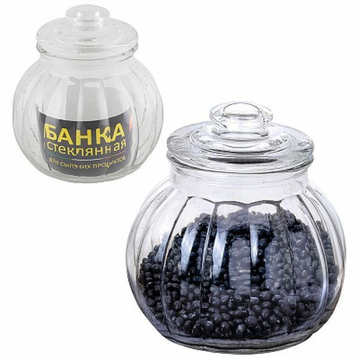 Банка для сыпучих продуктов с крышкой 1,3л BOLLA Mallony (стекло)