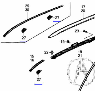 Фиксатор, молдинг крыши (Оригинал)