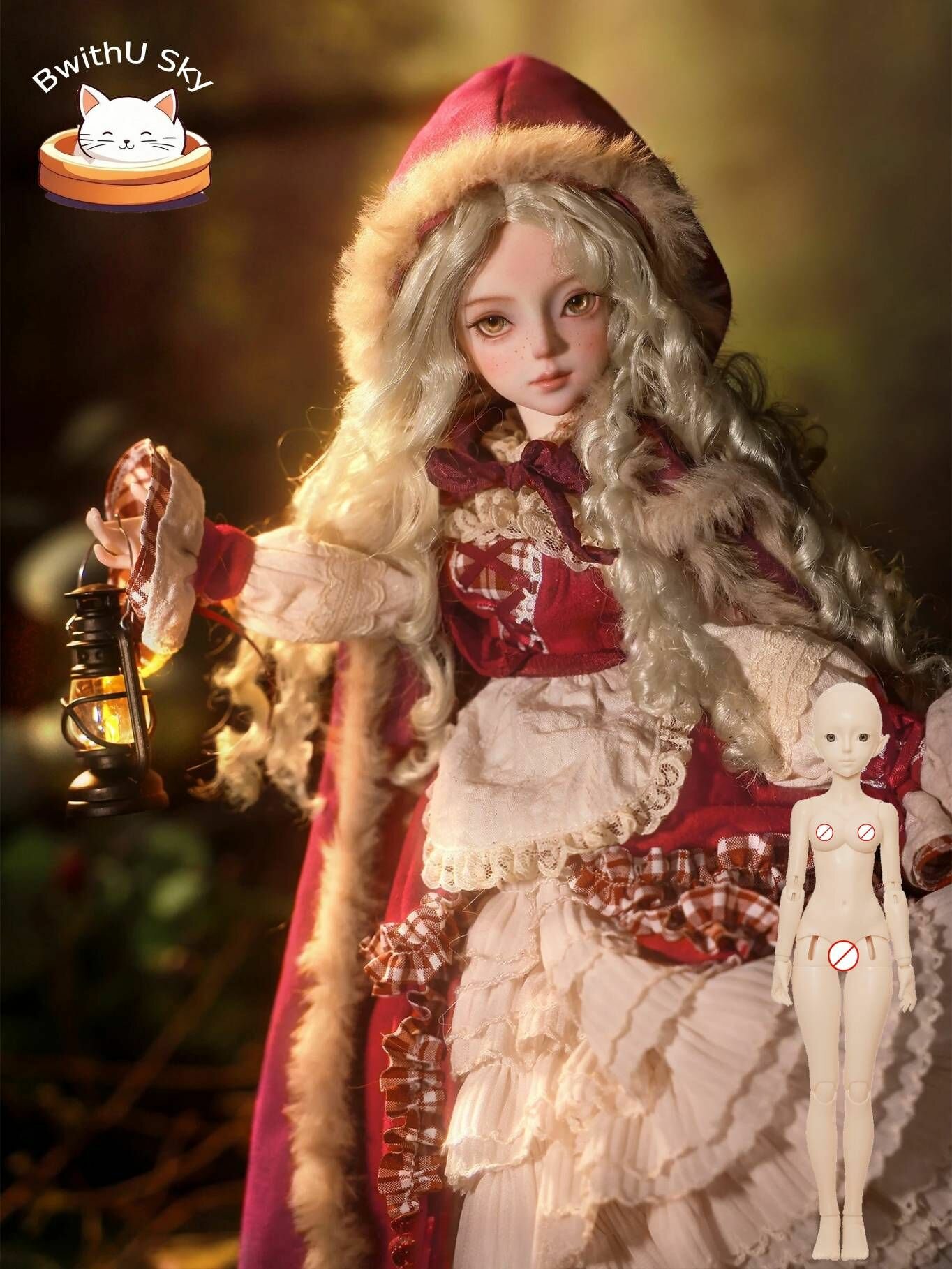 BwithU Bjd 1/4 Yican обнаженная кукла с нормальной кожей, без макияжа, без аксессуаров