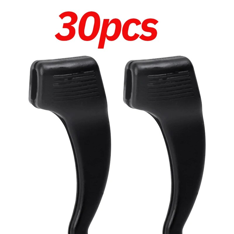 Черные силиконовые ушные крючки для очков Style 2 (30шт)