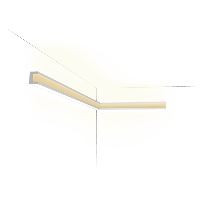 Потолочный плинтус для скрытого освещения Orac Decor арт. CX190 U-PROFILE (д 200 x в 2 x ш 3 см)