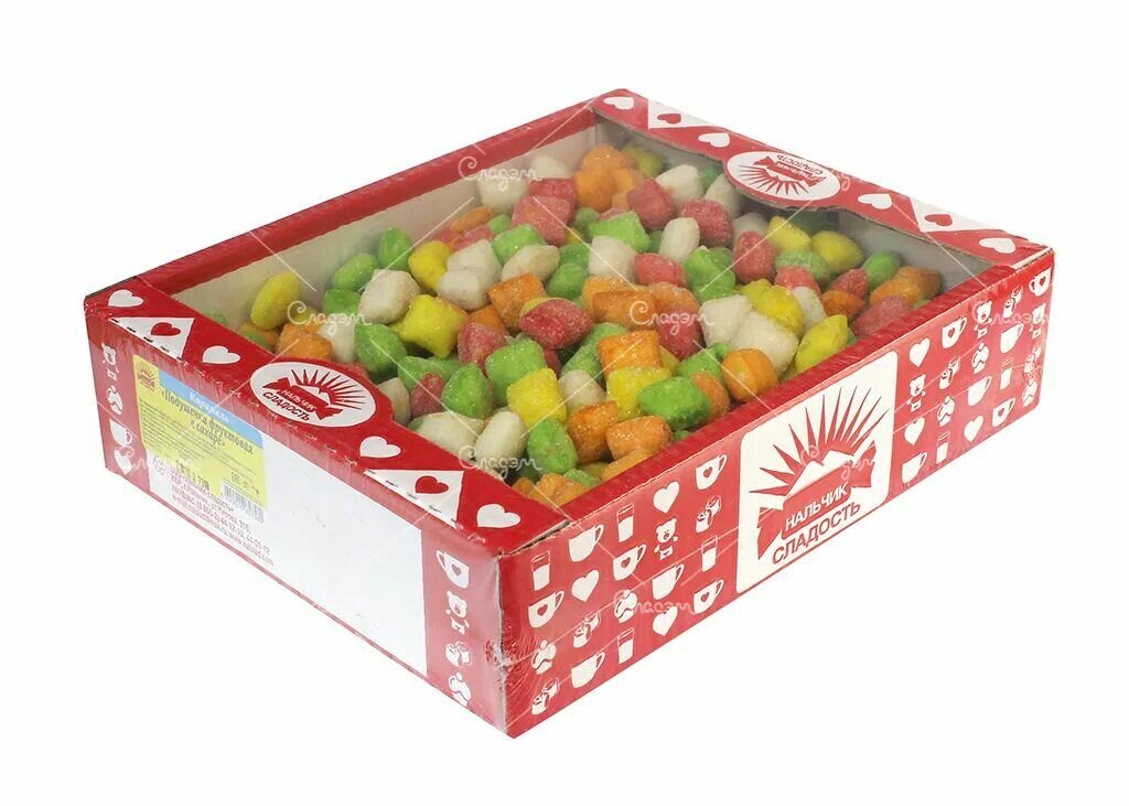 Карамель подушечки в сахаре фруктово - ягодная 1кг