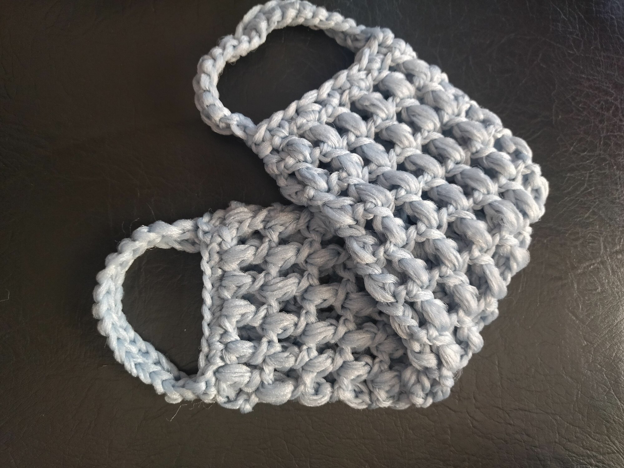 Мочалка вязанная, длина - 26 см, средней жесткости, для тела, ванны и душа, для скрабирования и антицеллюлитного массажа, ручная работа - 1 шт.