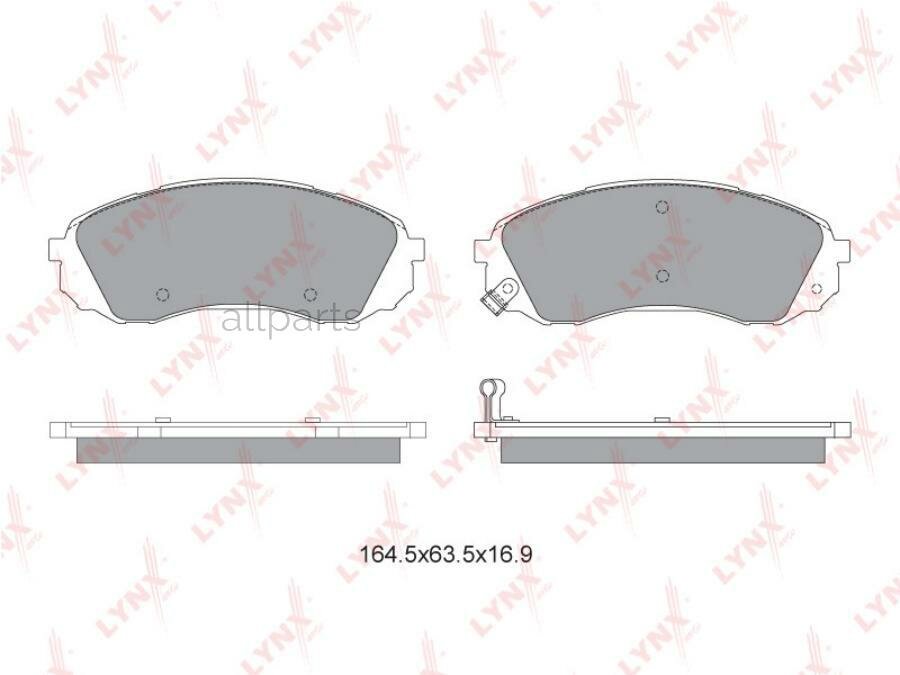 LYNXAUTO BD3625 Колодки тормозные дисковые | перед |