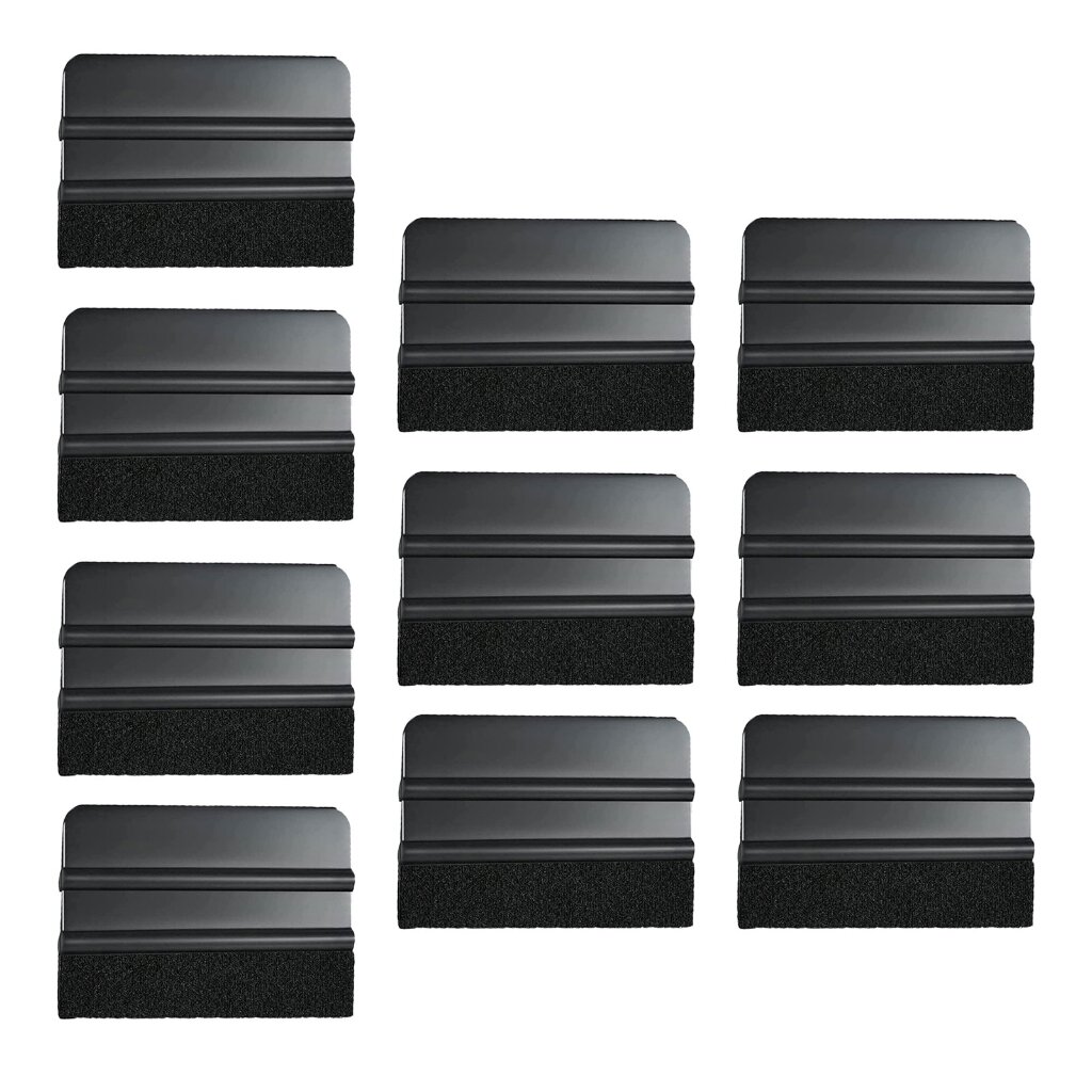 10шт Тканевый Войлочный Ракель для Виниловой Обертки Автомобиля Инструменты Для Нанесения Углеродной Пленки Тонировка Окон Чистые Наклейки Термоаппликационные Скребки