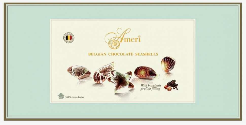 Ameri Мятная упаковка 500г конфеты шоколадные ракушки (1445054)