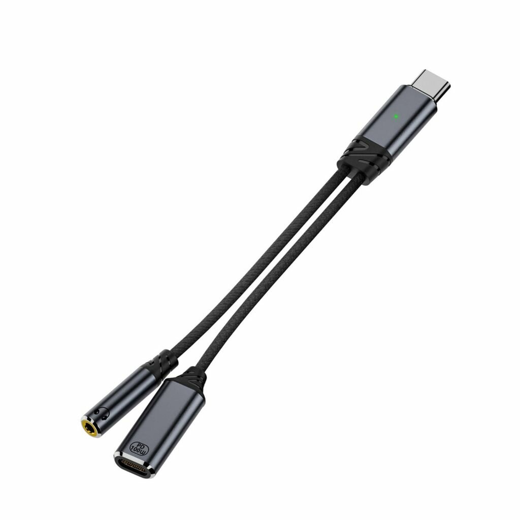 Переходник для наушников и зарядного устройства USB C на 3,5 мм со шнуром быстрой зарядки PD100W