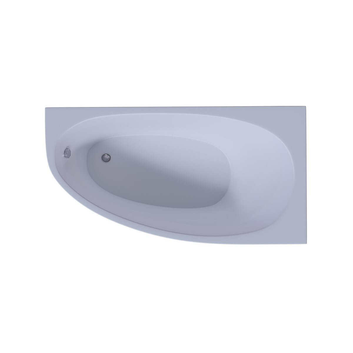 Ванна акриловая асимметричная угловая Aquatek Дива 150х90 см без фронтального экрана, без гидромассажа, без опоры(каркаса), правая DIV150-0000002 Белый