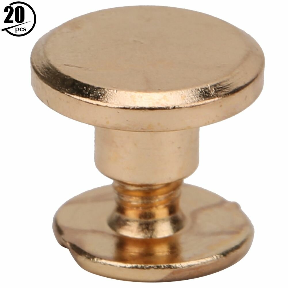 20 шт. латунные заклепки для рукоделия, серебряные, золотые, черные, бронзовые