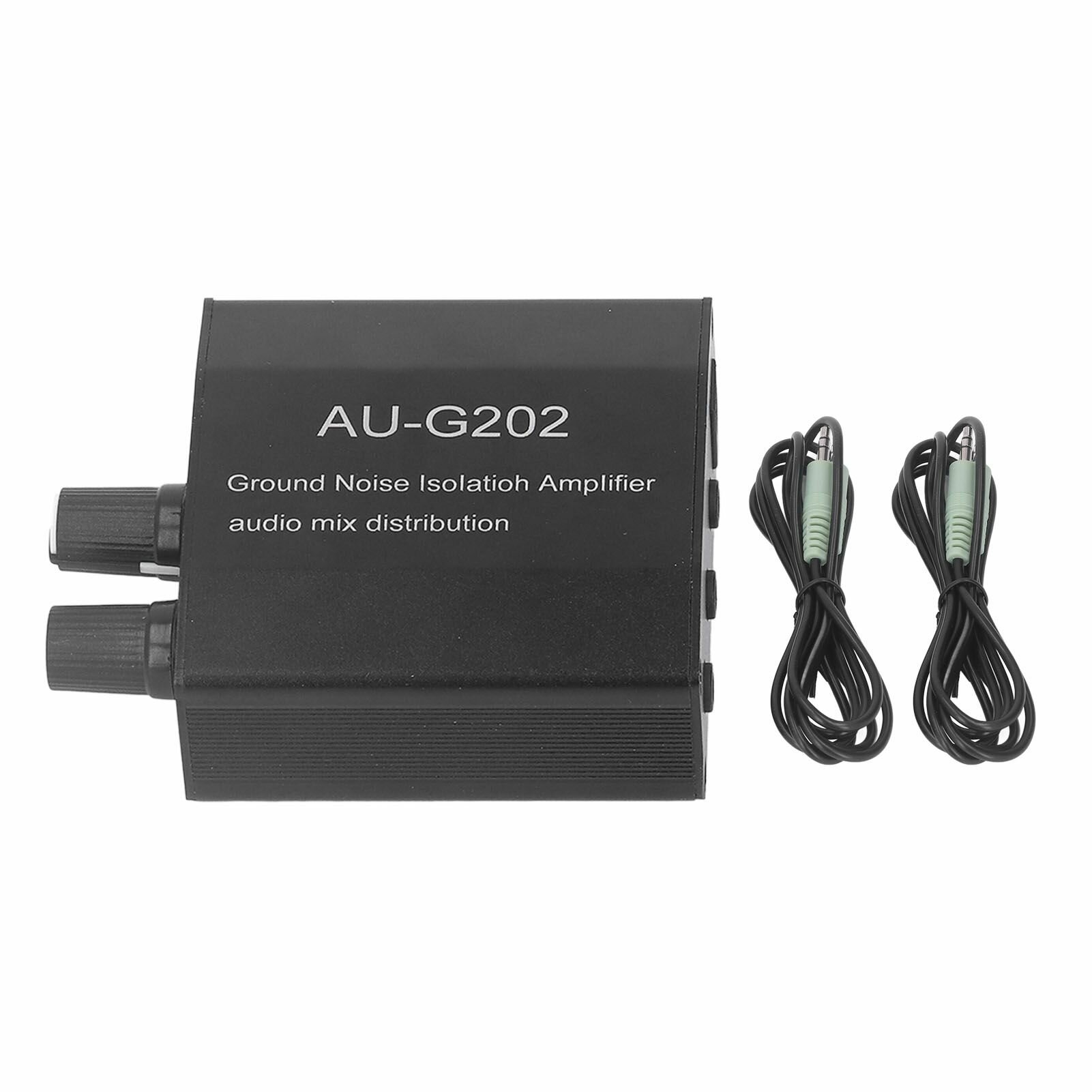 Стерео предусилитель звукового сигнала смешивания аудио сигнала 2 в 2 с кабелями DC 12V