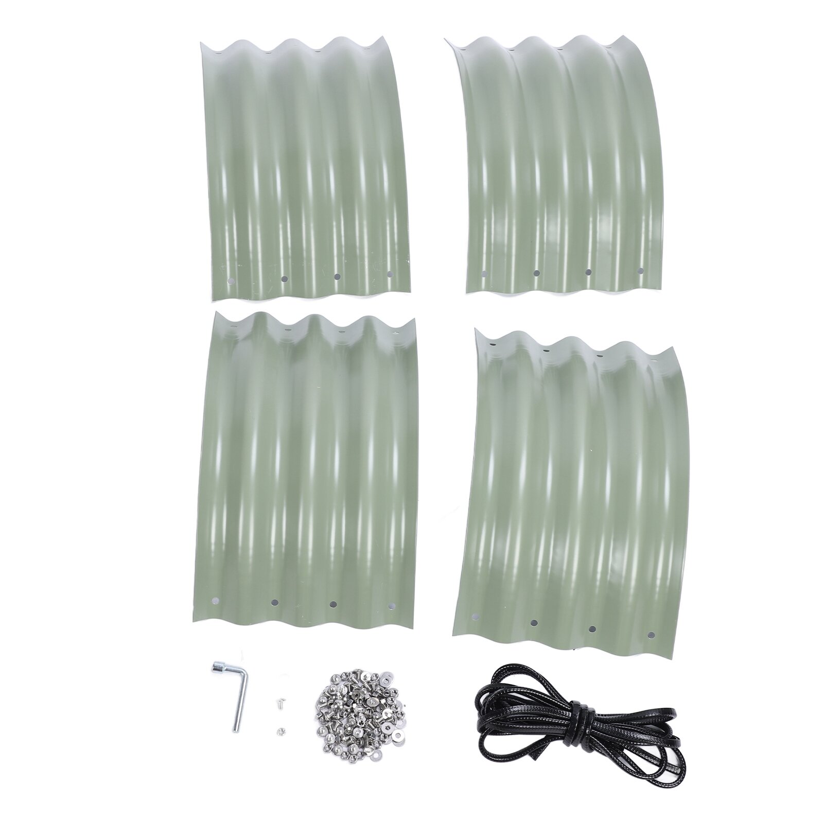 Садовые ящики для растений 60x60x28 см, из нержавеющей стали, с открытым дном, безопасные, для дома и школы, светло-зеленые.