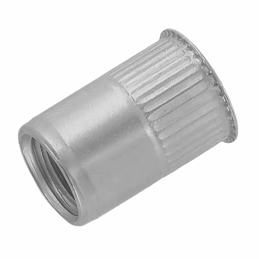 Заклепка гайка М6х14 резьбовая винтовая алюминиевая уменьшенный бортик с рифлением Sorrex OY (25 штук)