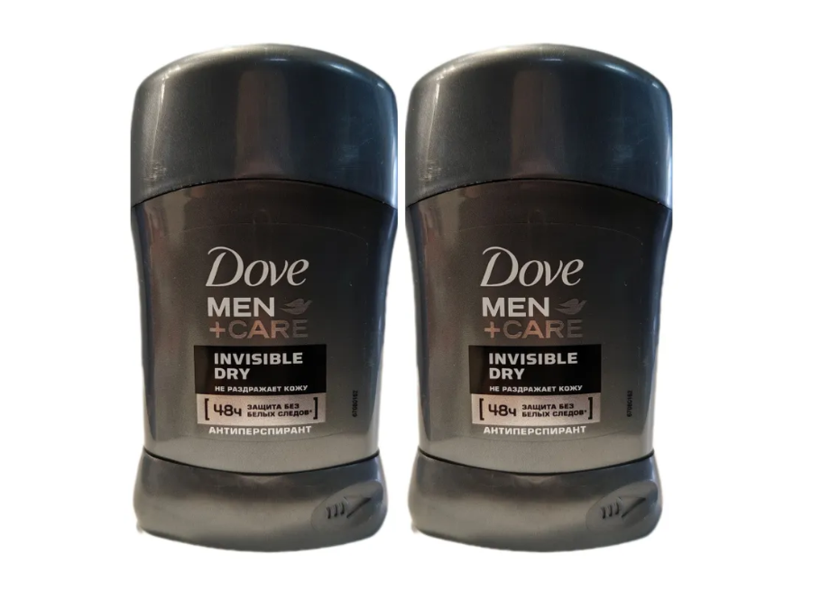 Антиперспирант стик Dove men Защита без белых следов, 50 мл х 2 шт