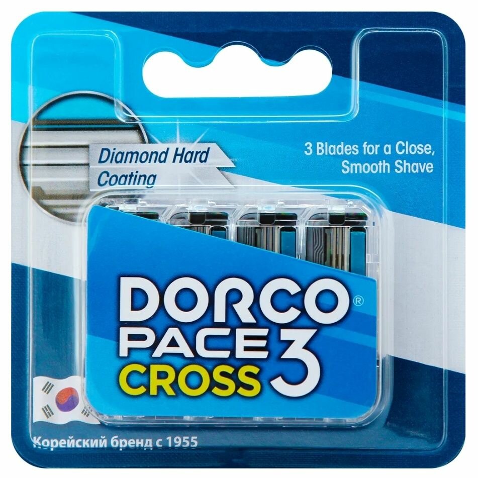 Kассеты для бритья DORCO Для Pace 3 Cross, 4 шт