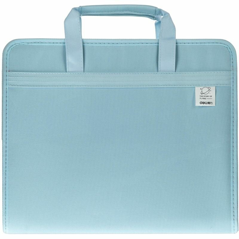 Папка-портфель Deli терилен, А4, 13 отделений, синий (72561)