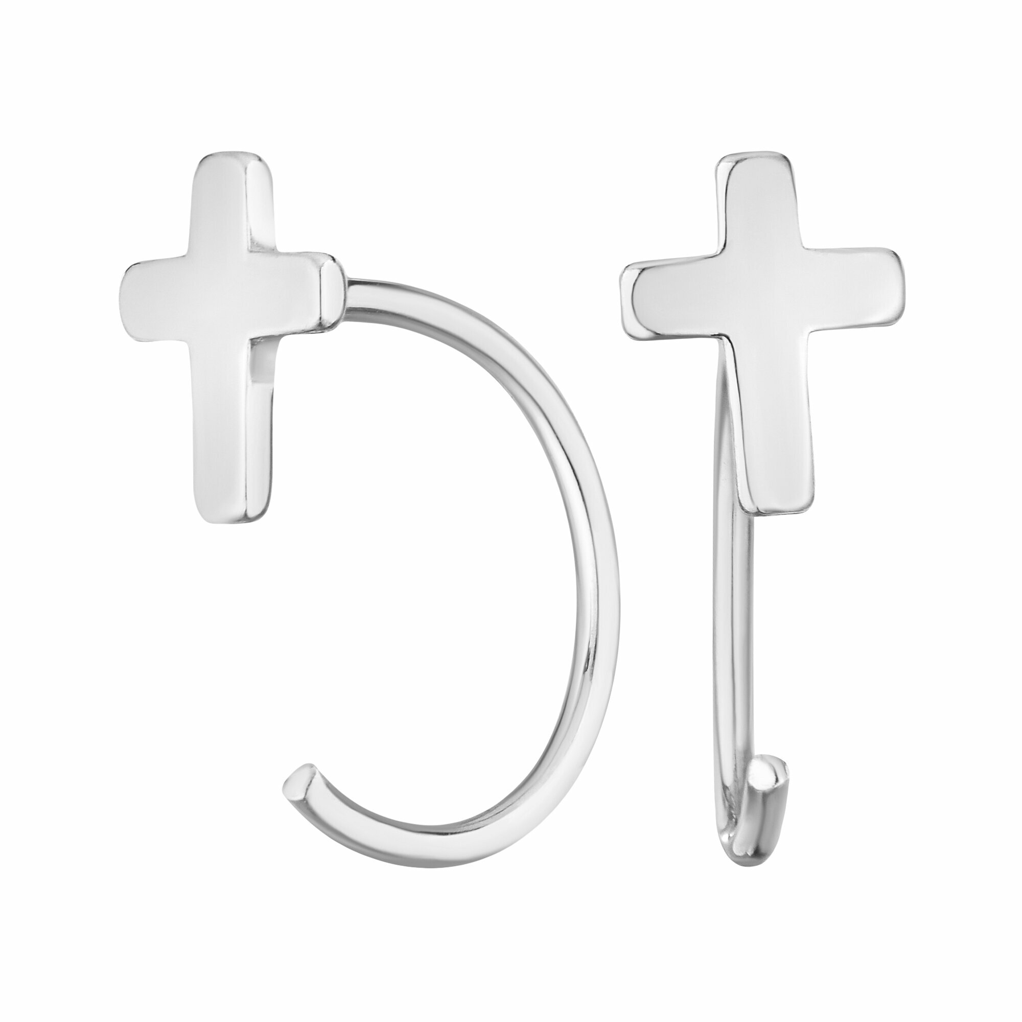 Серьги, серебро, 925 проба, родирование