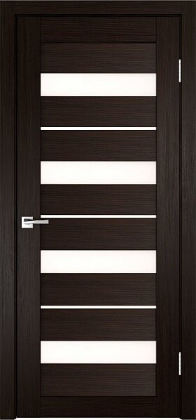 Межкомнатная Дверь Verda Х-5 Венге со Стеклом Сатинат Белый 2000х600мм (Полотно 1шт) / Верда.