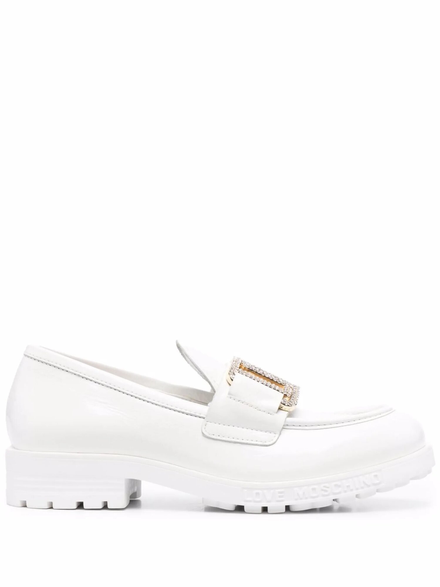 Лоферы Logo-plaque leather loafers