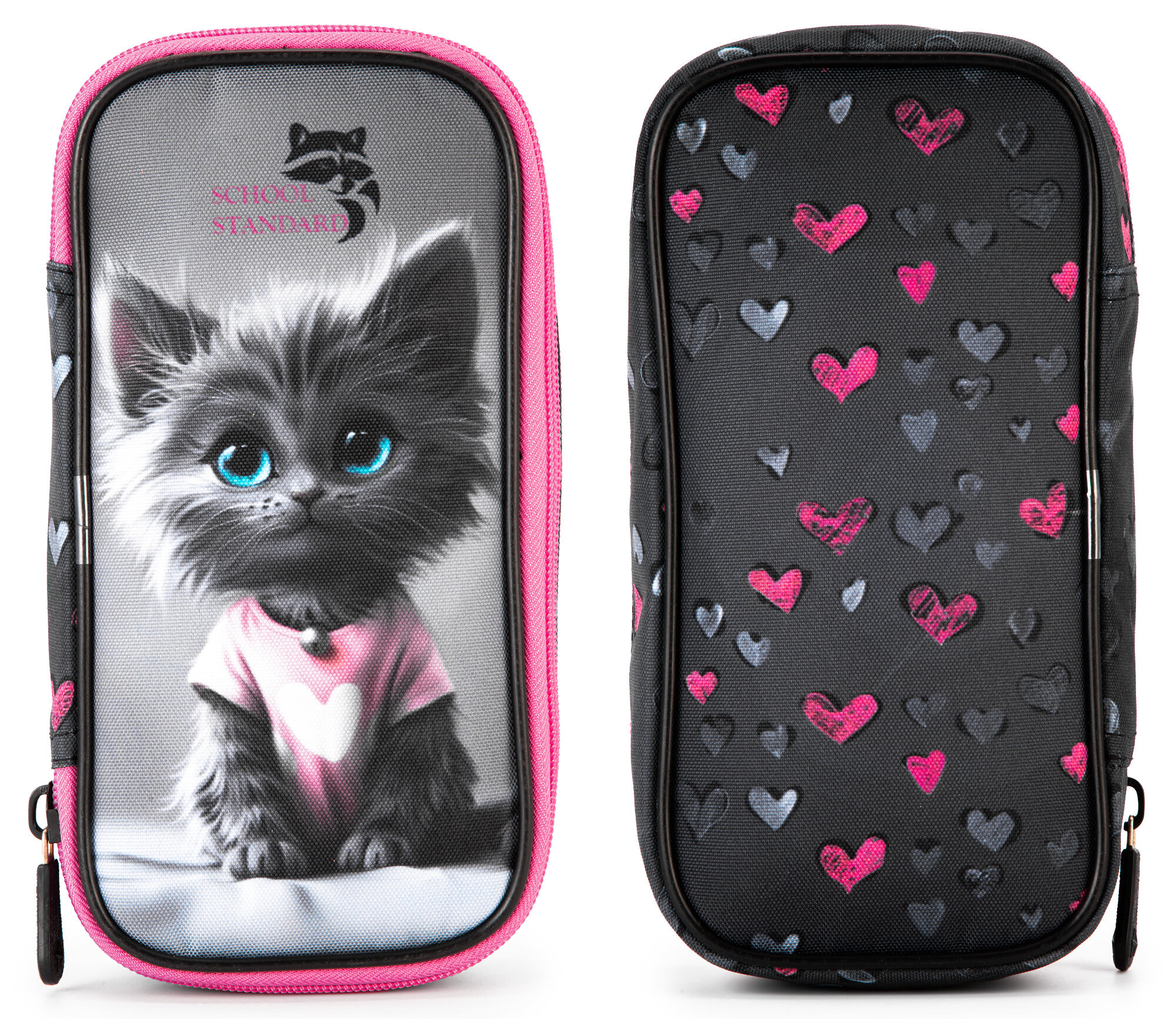 Пенал школьный мягкий без наполнения для девочки, School Standard (Скул Стандарт), размер 23х12х6 см