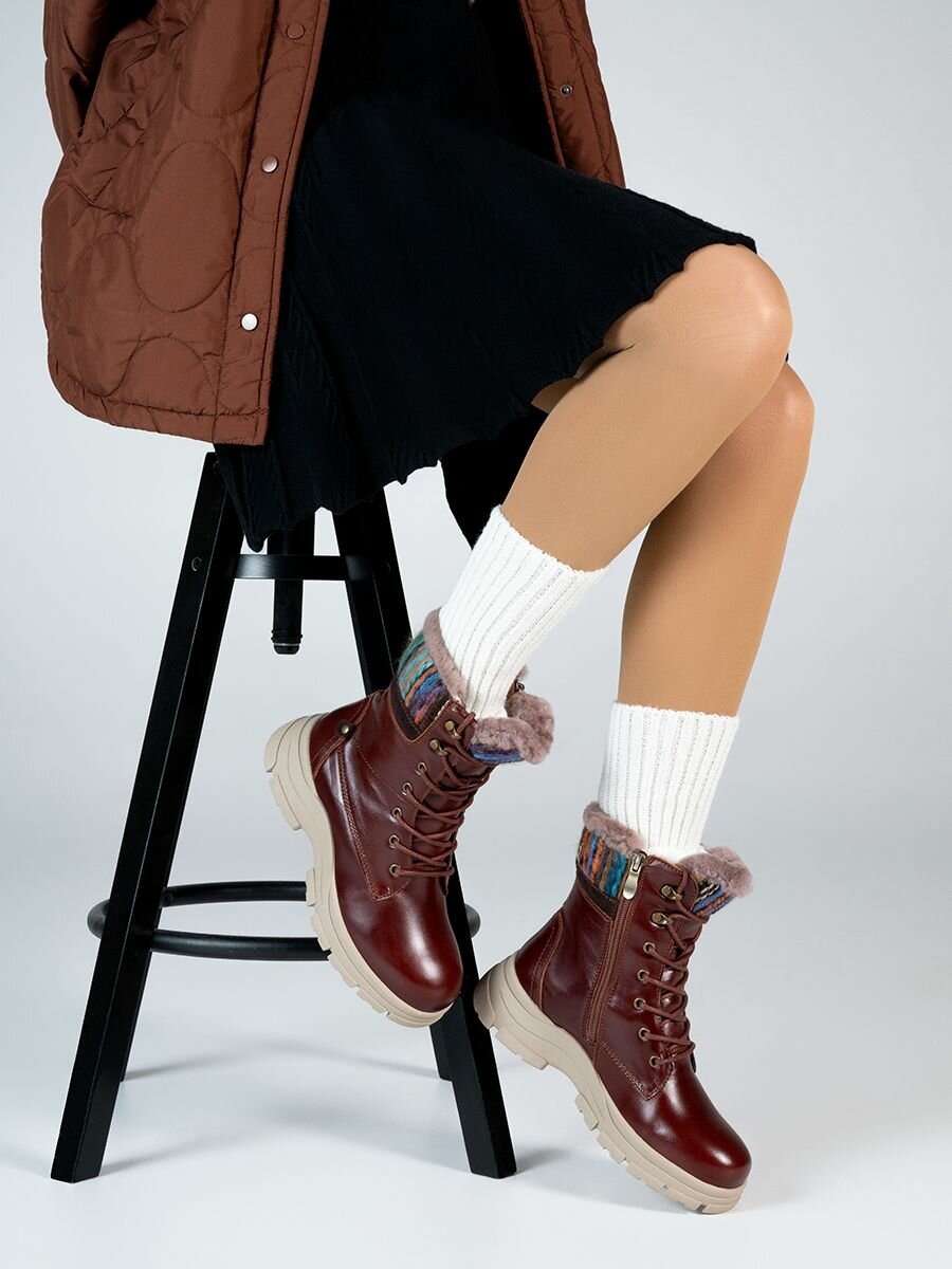 Ботинки женские зимние коричневые ортопедические ORTENBERG Gladys, арт. 14.33