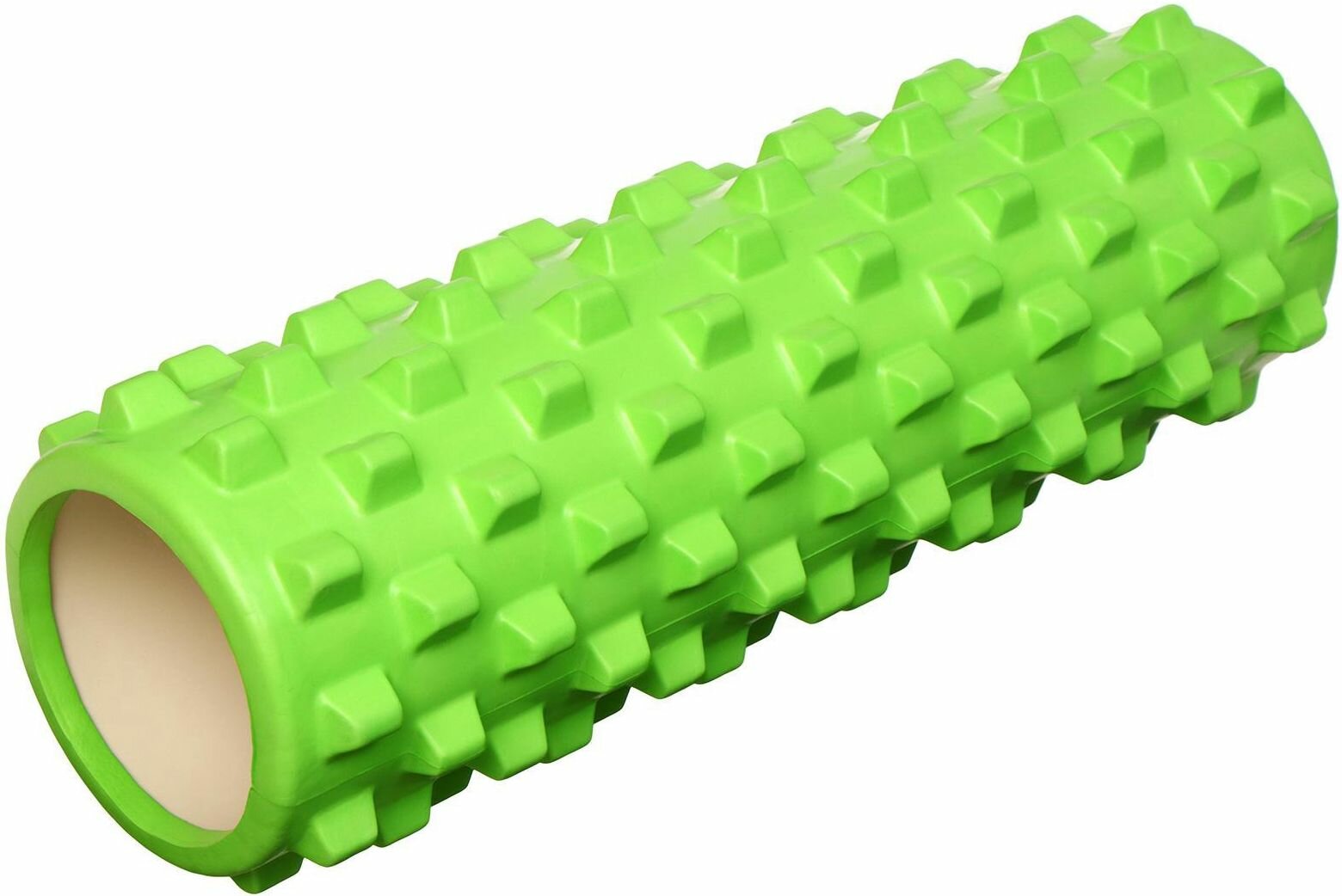 Ролик массажный Sangh для йоги и фитнеса, водонепроницаемый, гипоаллергенный, размер 45х15 см, материал пенопласт и пластик, цвет зелёный