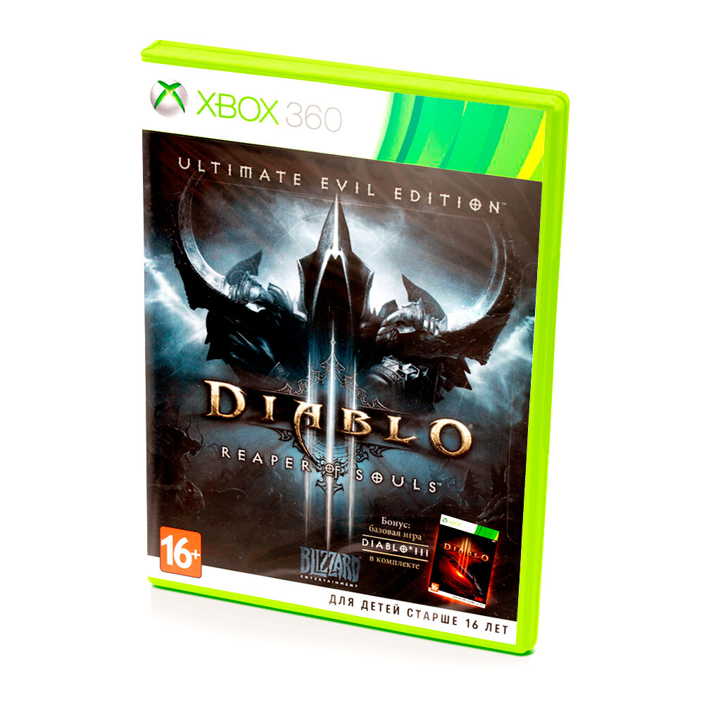 Diablo III Reaper of Souls Ultimate Evil Edition (Xbox 360, незн.царап., уст.на 100%) полностью на русском языке