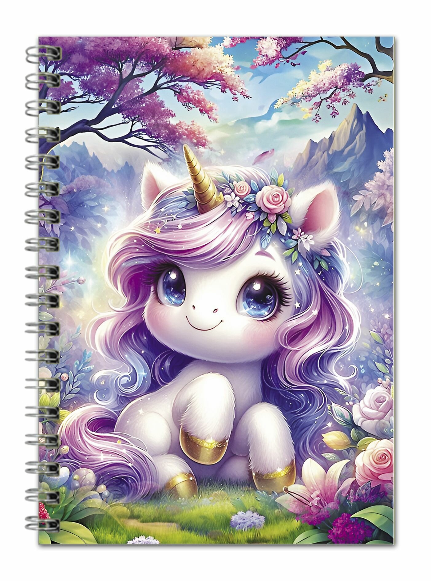 Блокнот "Единороги" вариант 14, для девочек, А5, матовой бумага