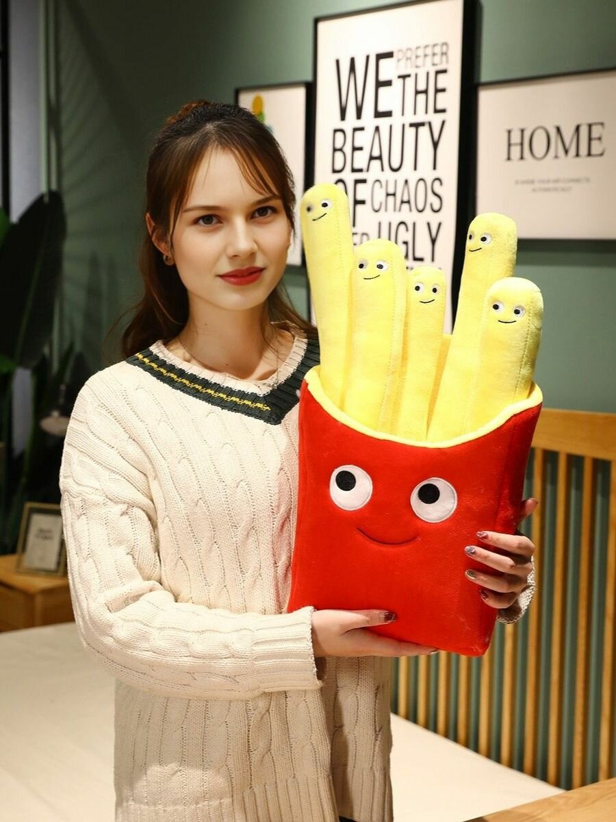 Мягкая игрушка Картошка фри, мягкая игрушка для детей/+ подарок 30cm