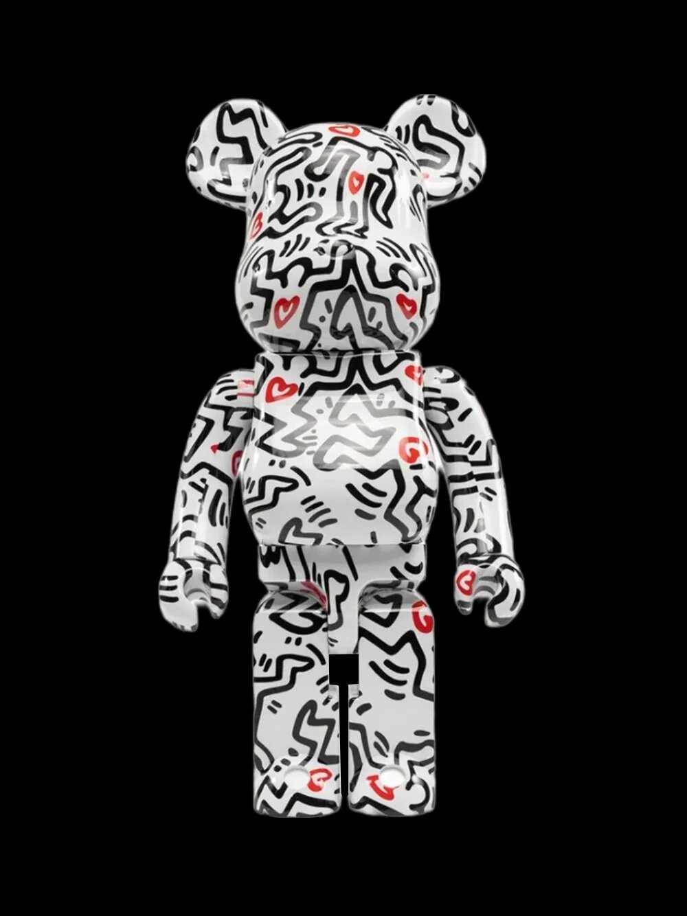 Коллекционная оригинальная фигура Bearbrick Keith Haring №8 1000% / 70 см высота / ABS пластик / Medicom Toy