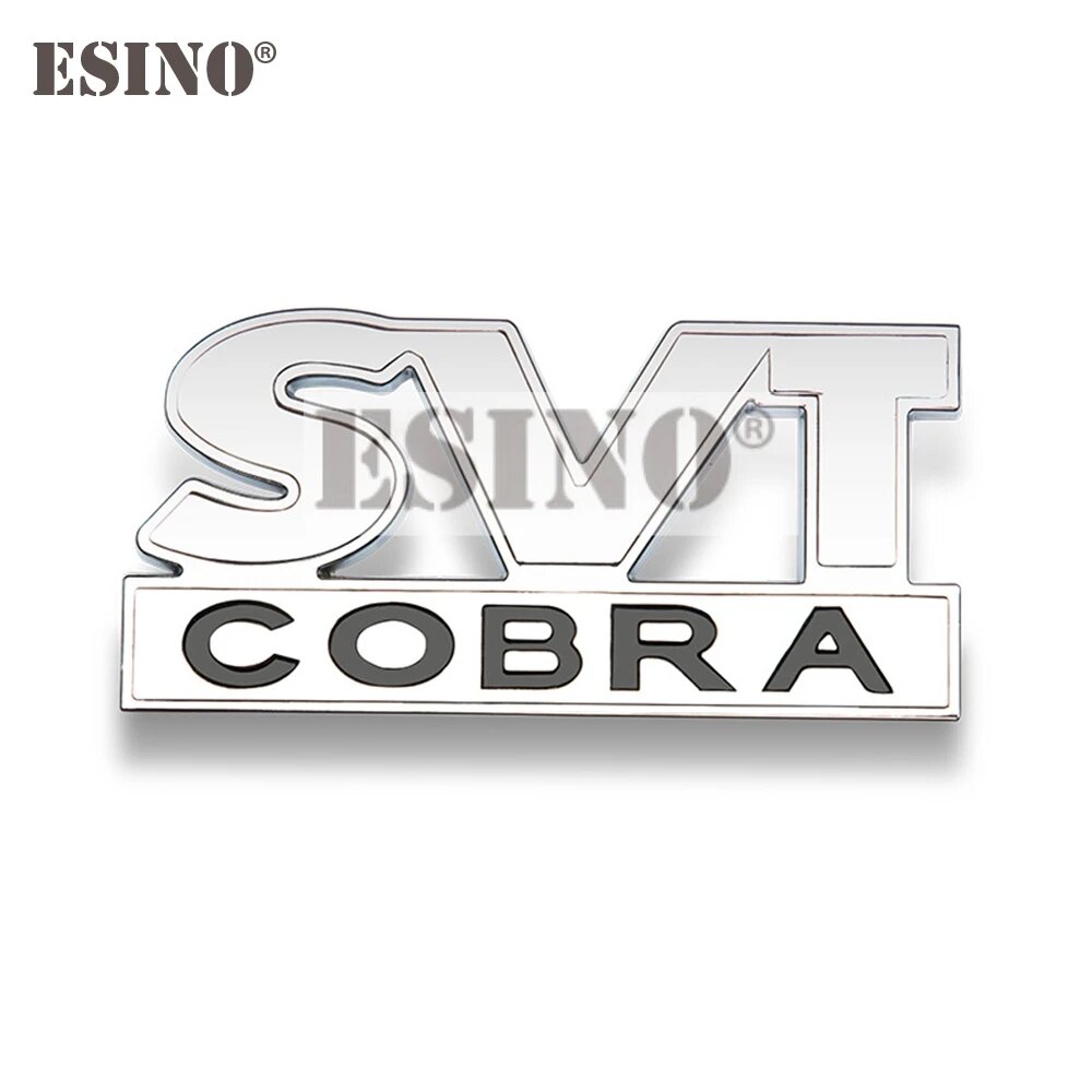 Автомобильный Стайлинг, 3D металлическая хромированная эмблема из цинкового сплава, автомобильная значок-Кобра SVT, эмблема кузова для Ford Mustang SVT Cobra Mustang 5,0 GT Style 1