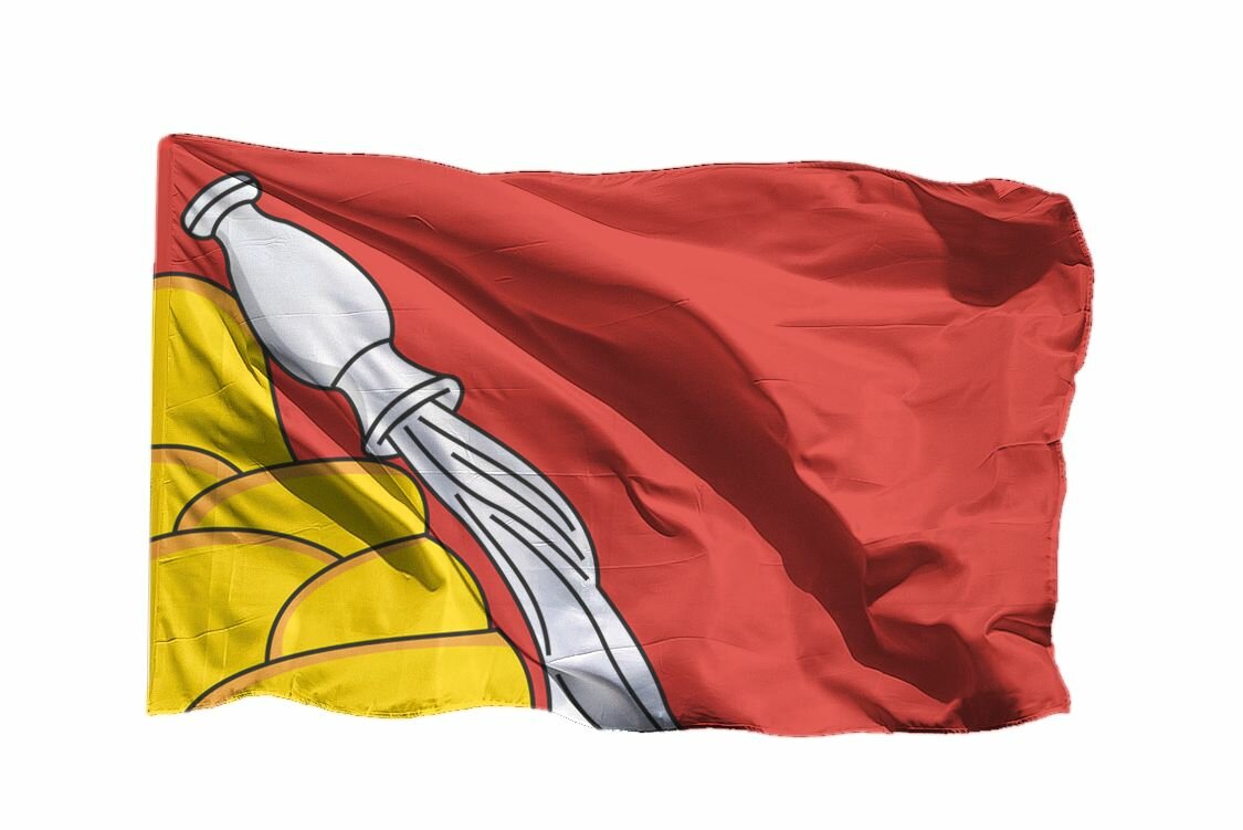 Флаг Воронежской области, на сетке, 70х105 см - для уличного флагштока