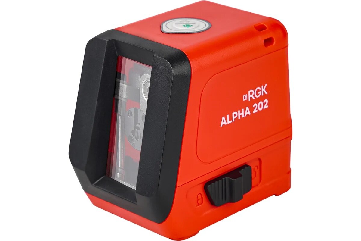 Лазерный уровень RGK ALPHA 202, 722842, с зелёным лучом