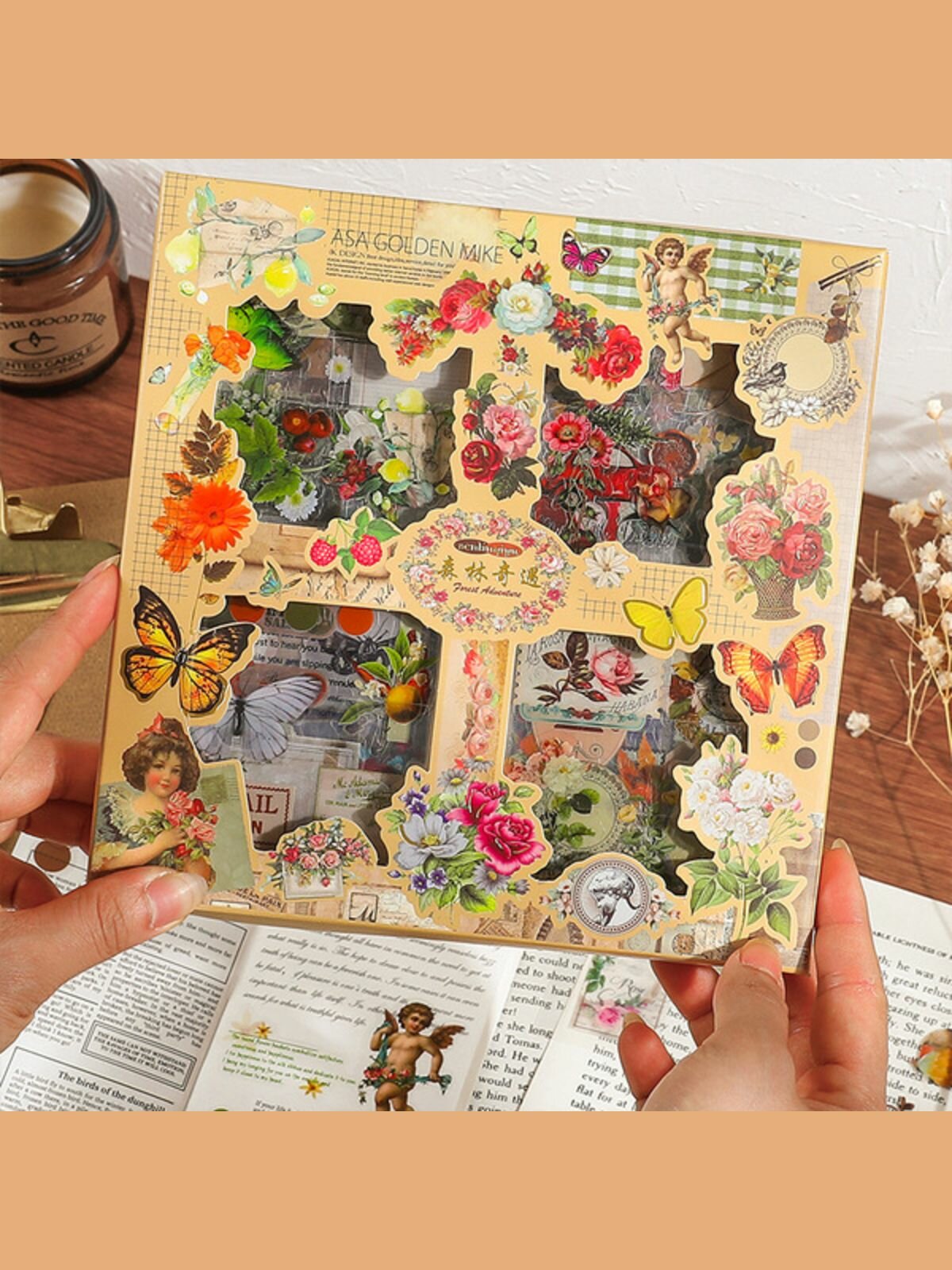 Набор наклеек. Лесное приключение. Наклейки на телефон и ноутбук, для творчества, скрапбукинга и ежедневника.