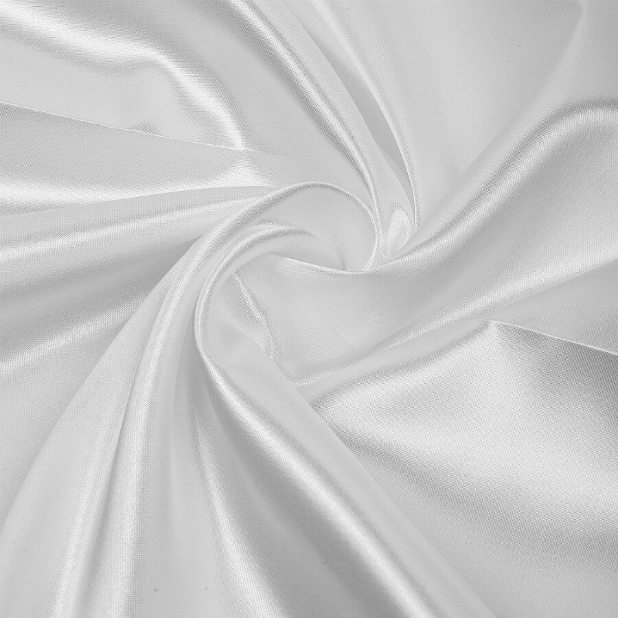 Ткань Атлас-сатин 67 г/м² 100% полиэстер шир.150 см AS.01 цв. белый уп.3м
