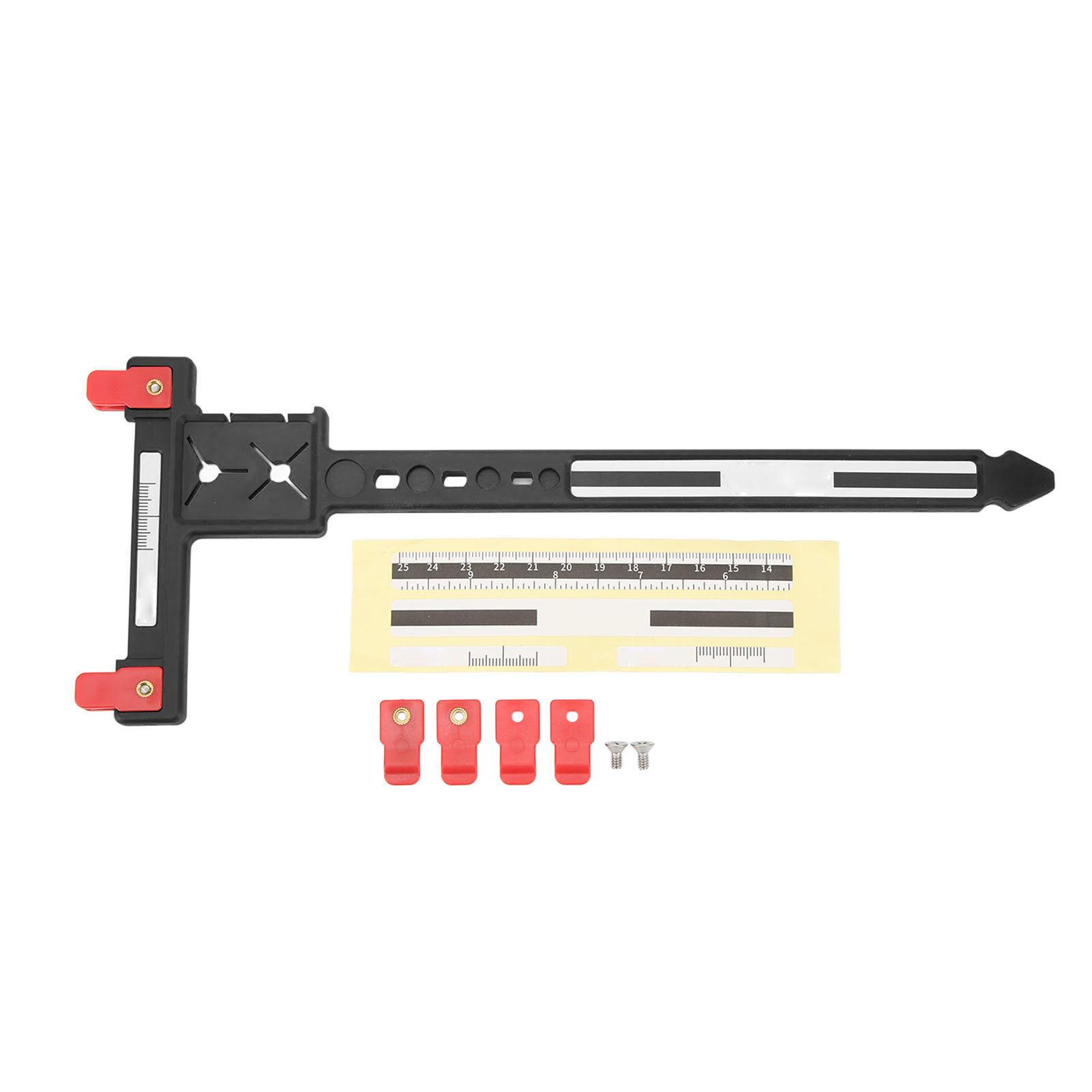 Т-образная линейка для измерения стрел, пластиковая точная составная изогнутая линейка для настройки лука, Т-образная линейка для стрельбы из лука, черная