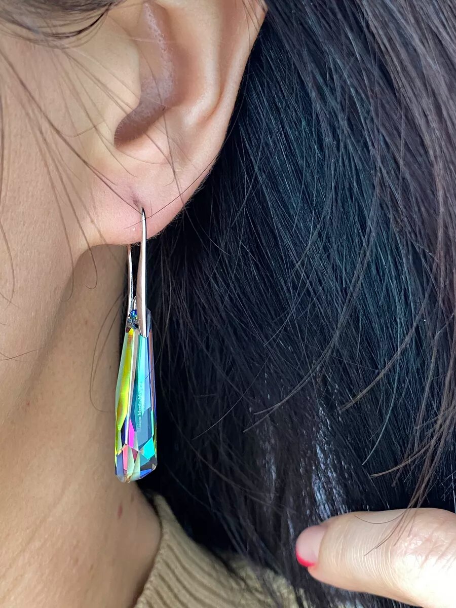 Серьги, кристаллы Swarovski
