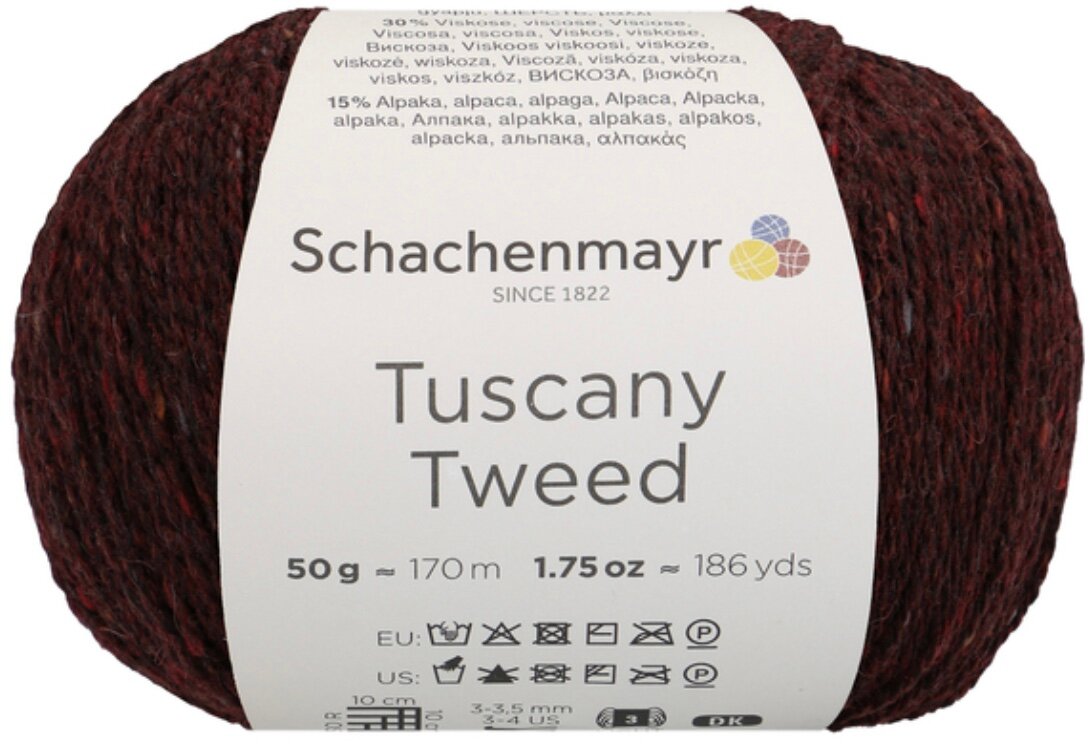 Tuscany Tweed /Таскани Твид/ пряжа Schachenmayr, MEZ, 9807002 (00033, *, granat (гранат), красный)
