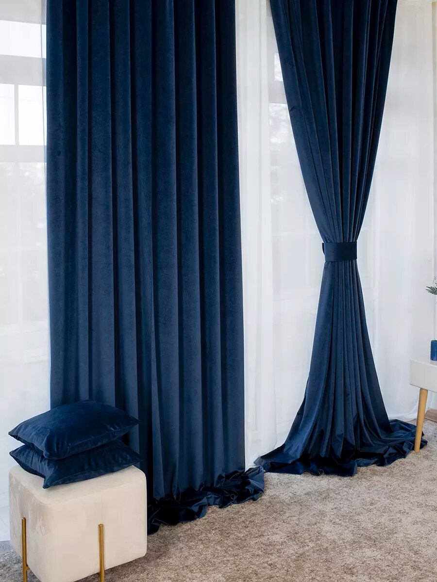 Шторы бархат антикоготь 150х265 (2 шт), Evrika Home