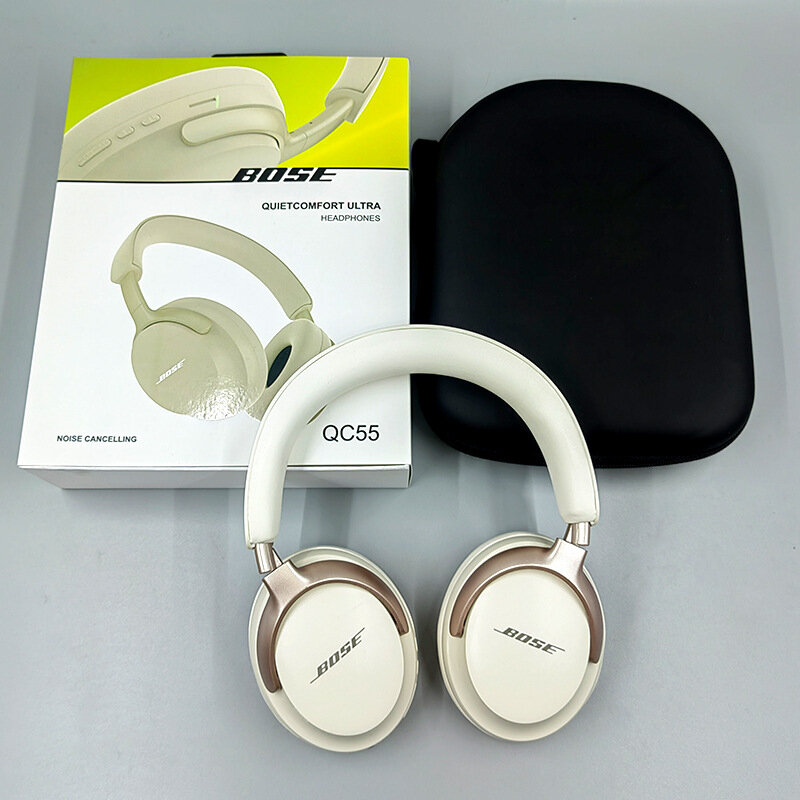 JYL QC55 Ultra — беспроводные наушники с AI-шумоподавлением и чехлом в комплекте
