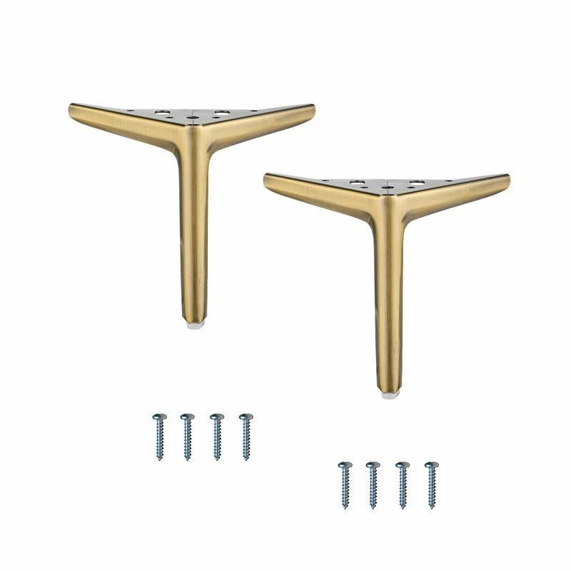 Металл ножки мебельные треугольные для стульев, диванов, тумбочек, кроватей (Бронза 25см 2шт)