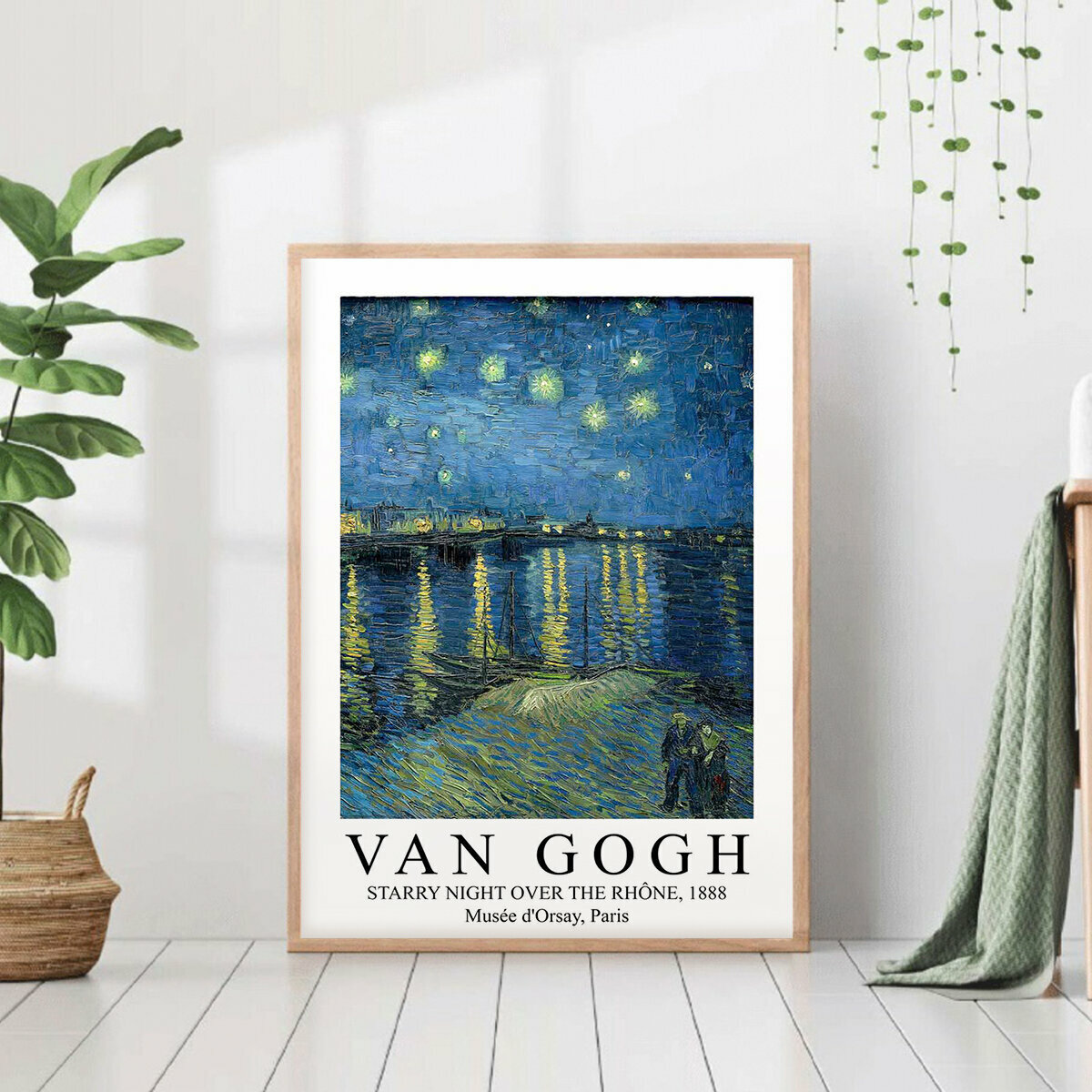 Постер "Ван Гог, тайна звездной ночи" без рамы 50x70 см на стену для интерьера