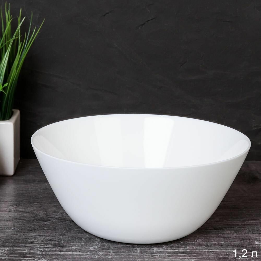 Салатник 1200 мл 190 мм Евро белый