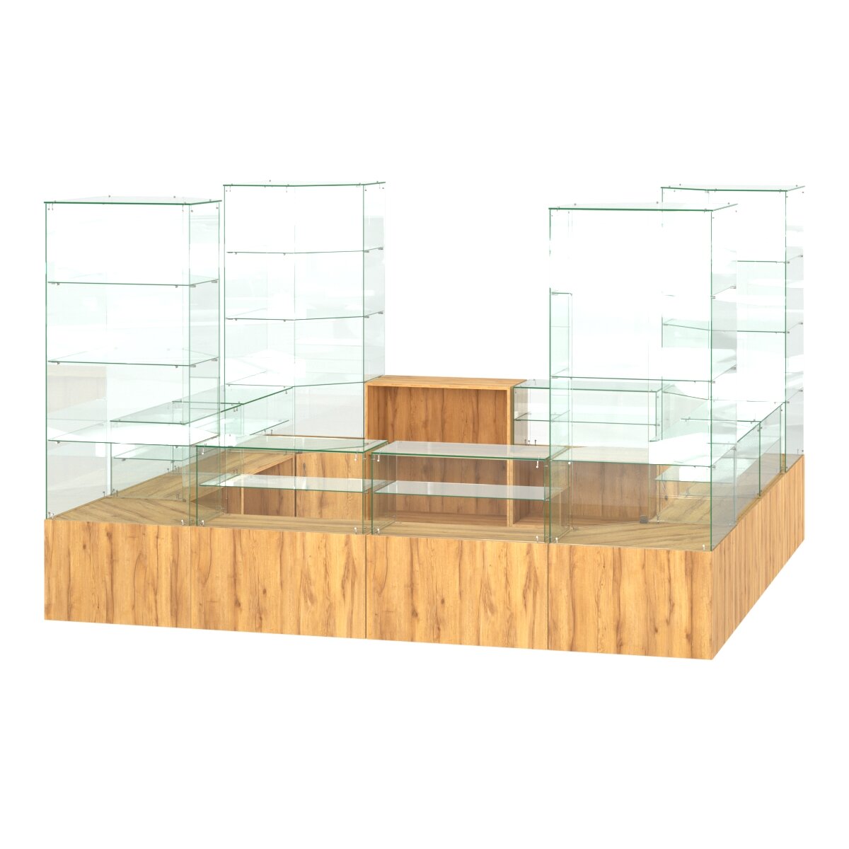 Павильон истра островной №2б (11, 35 кв. м), Дуб Золотистый. Производитель товара - компания ТОБ.