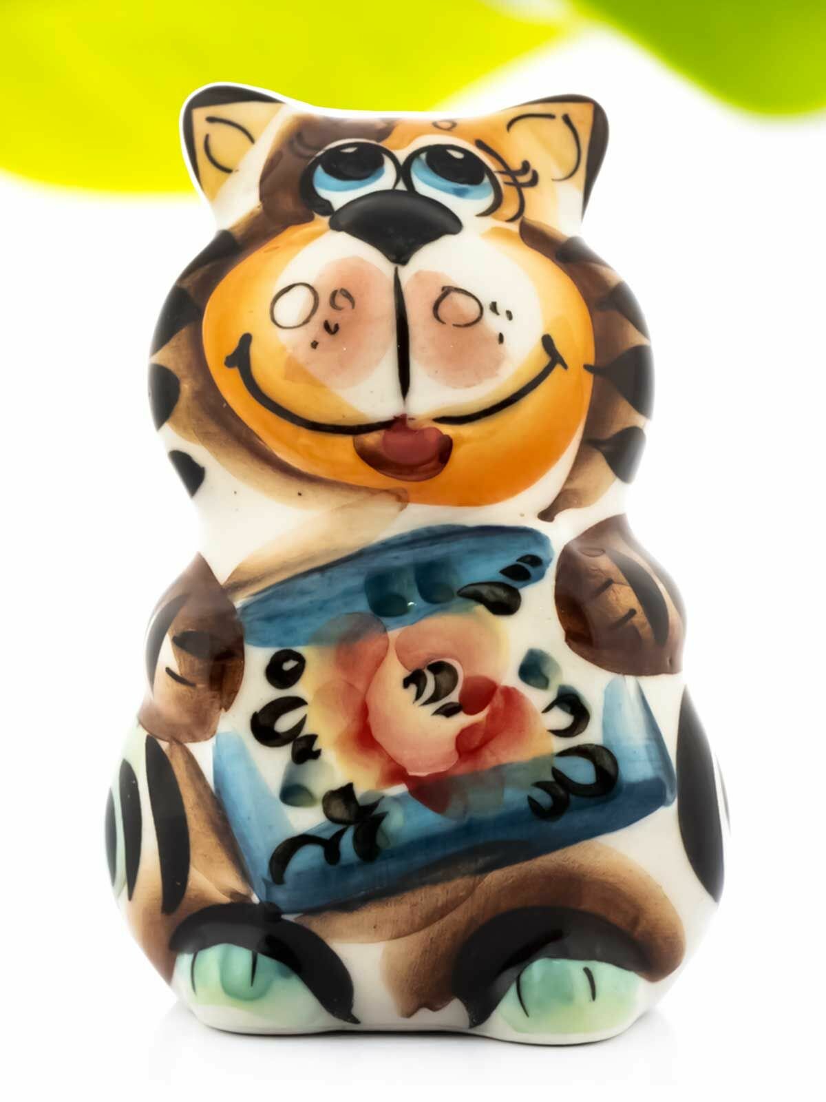 Фигурка коллекционная - Кот Масяня, Гжель, Фарфор, 8 см