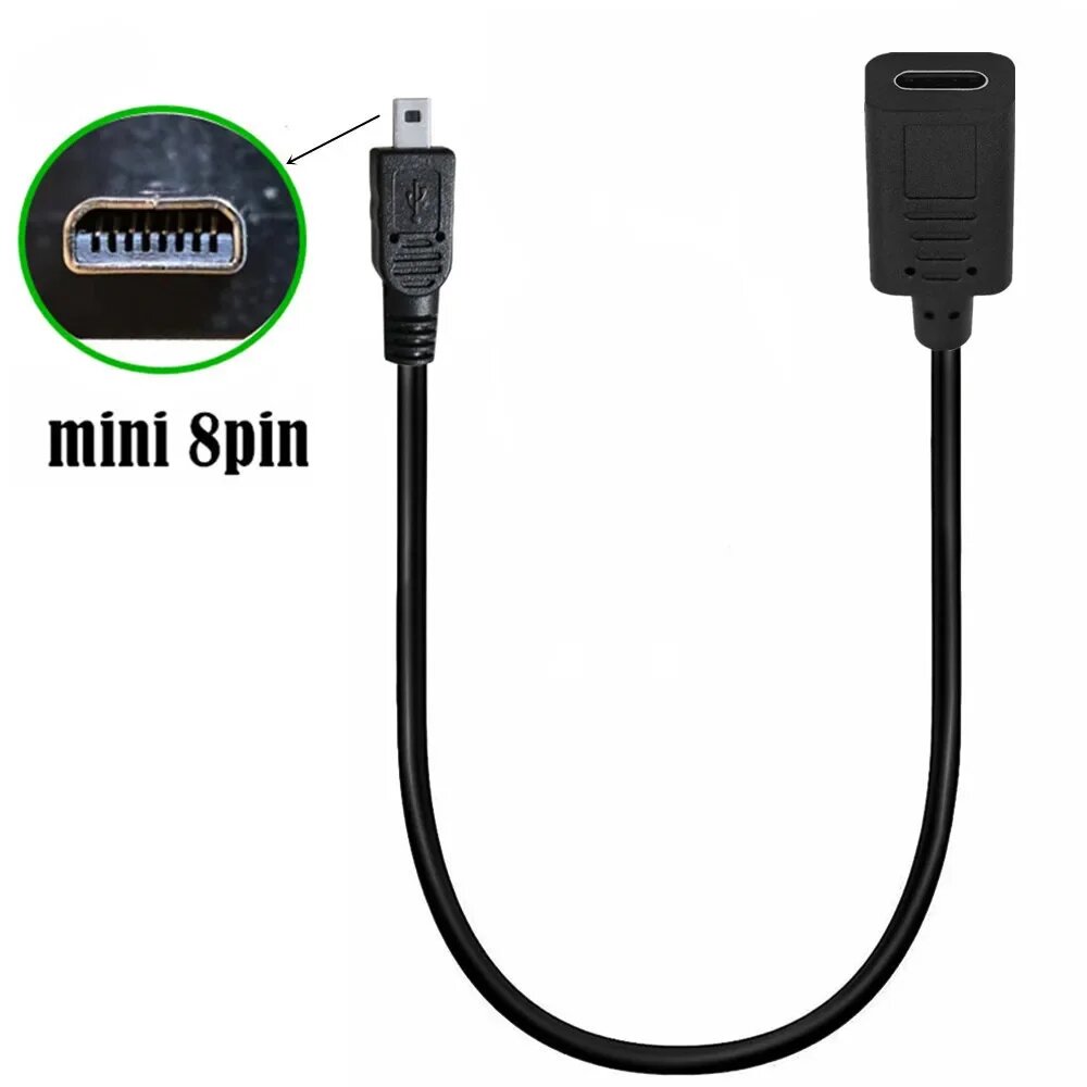 Кабель-переходник Liujyjc USB Type C - 8-контактный мини-B Mini 8p to Type-c