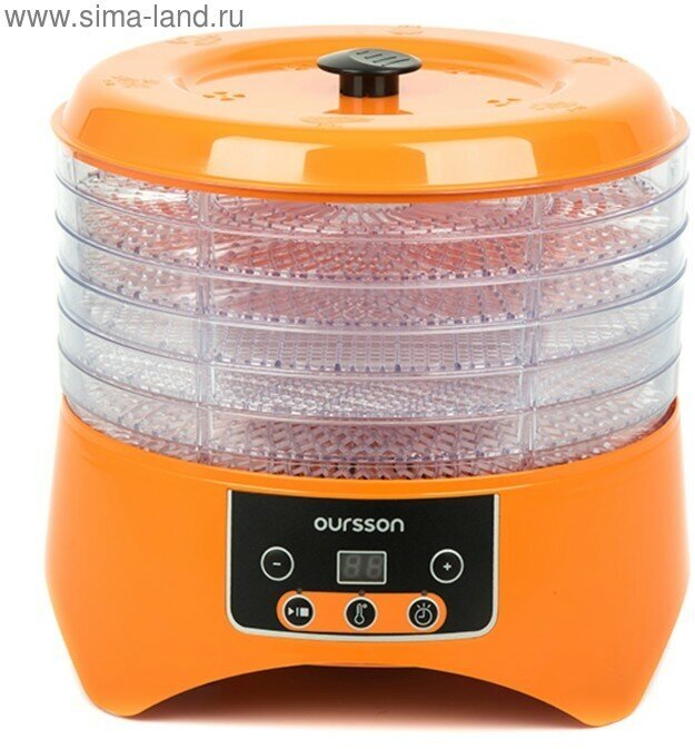Сушилка для овощей и фруктов Oursson DH2303D/OR, 400 Вт, 6 ярусов, оранжевая