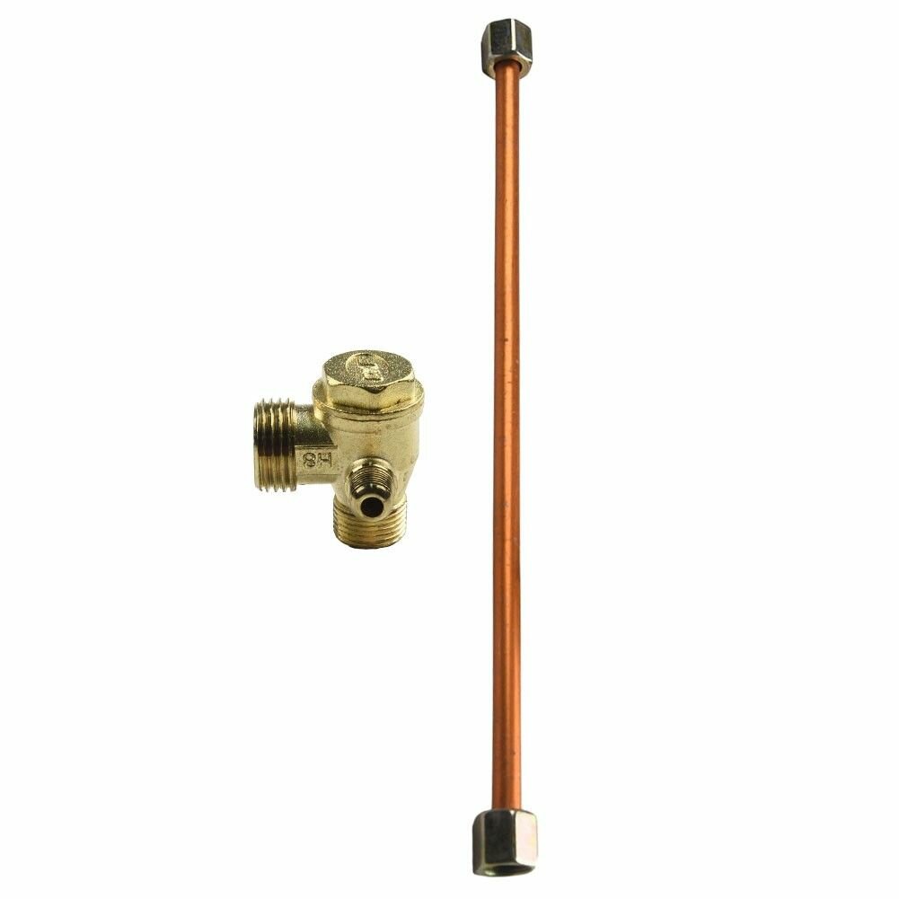 OZ-URJSH-Выхлопная труба 600 мм с 3-портовым обратным клапаном из цинкового сплава для деталей воздушного компрессора