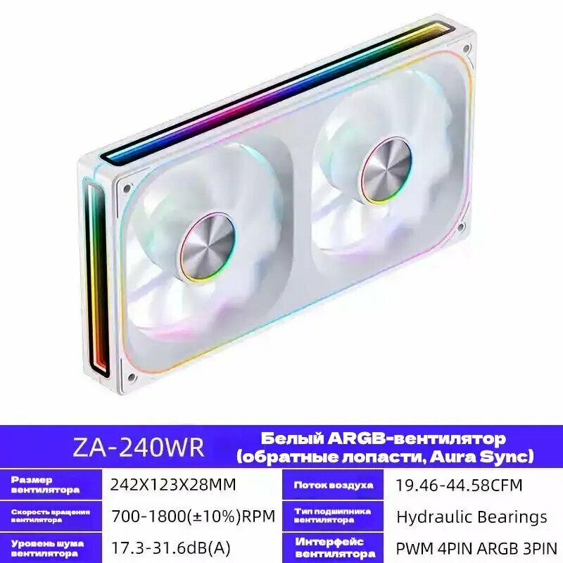 Jonsbo вентилятор ZA-240/360, серебристый