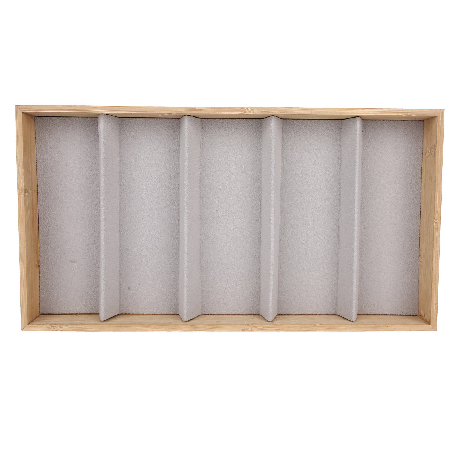 5 Grids Glasses Storage Box Wooden Protection Sunglasses Display Case Jewelry OrganizerGray