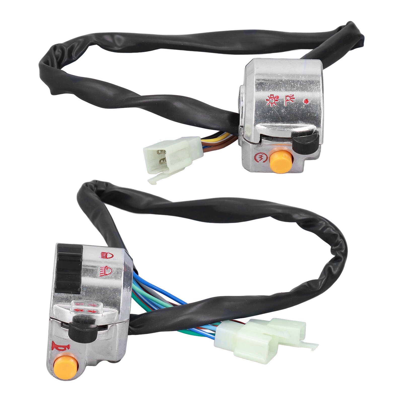 Пара универсальных блоков переключателей на руль, для 50cc, скутеров, с дисковым тормозом